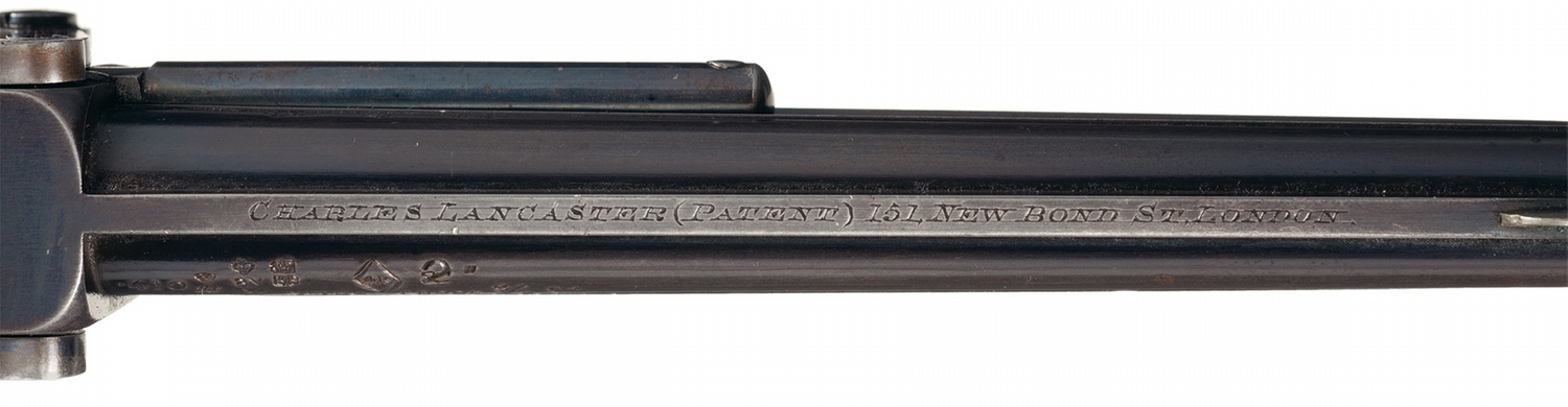 Excellent Lancaster Charles Superposed Barreled Howdah Pistol