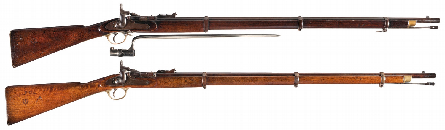 Two Enfield Snider Rifles -A) Enfield Mark II** Snider Breech loading ...
