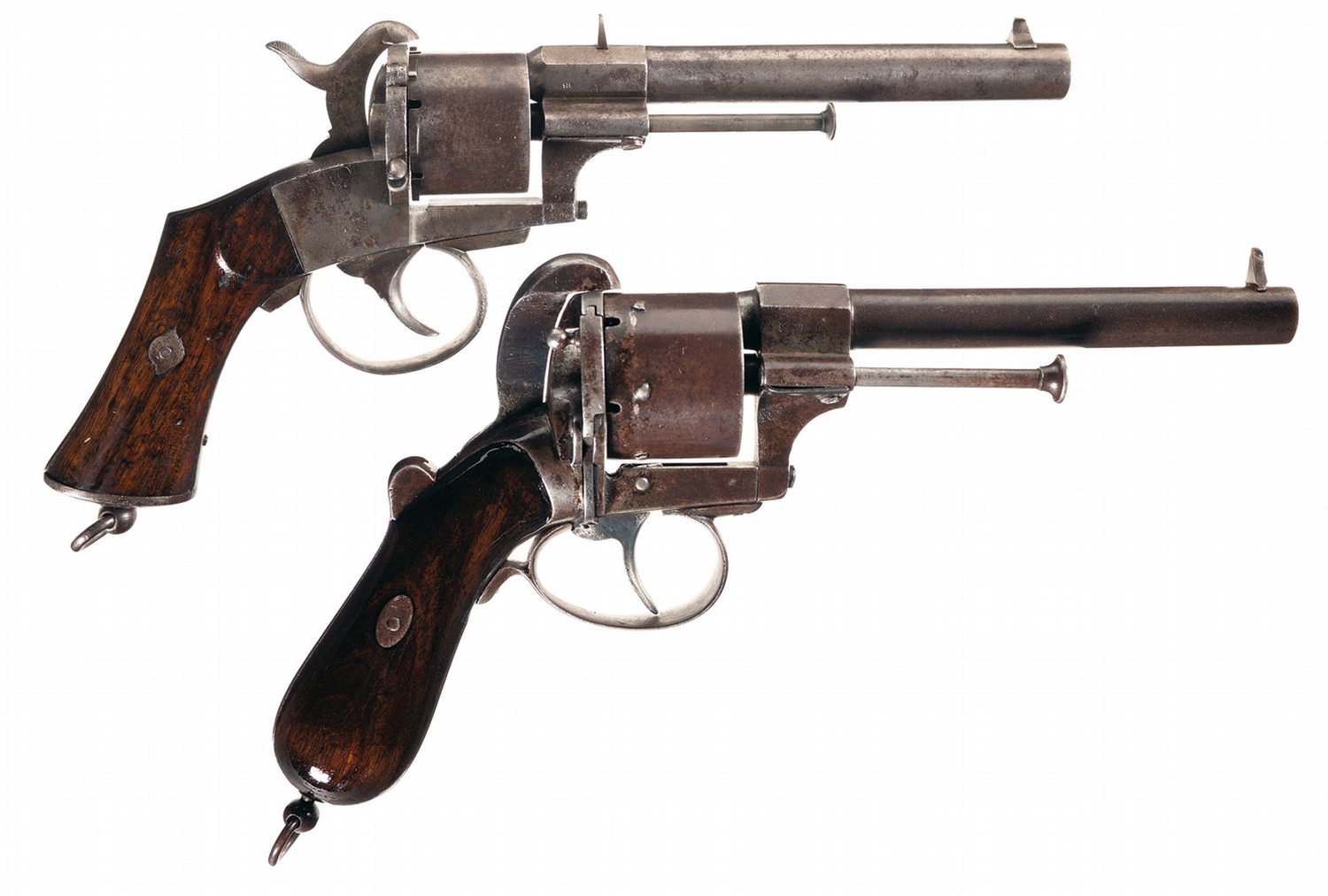 Collector's Lot of Two Pinfire Revolvers -A) Belgian E. Le Faucheux ...