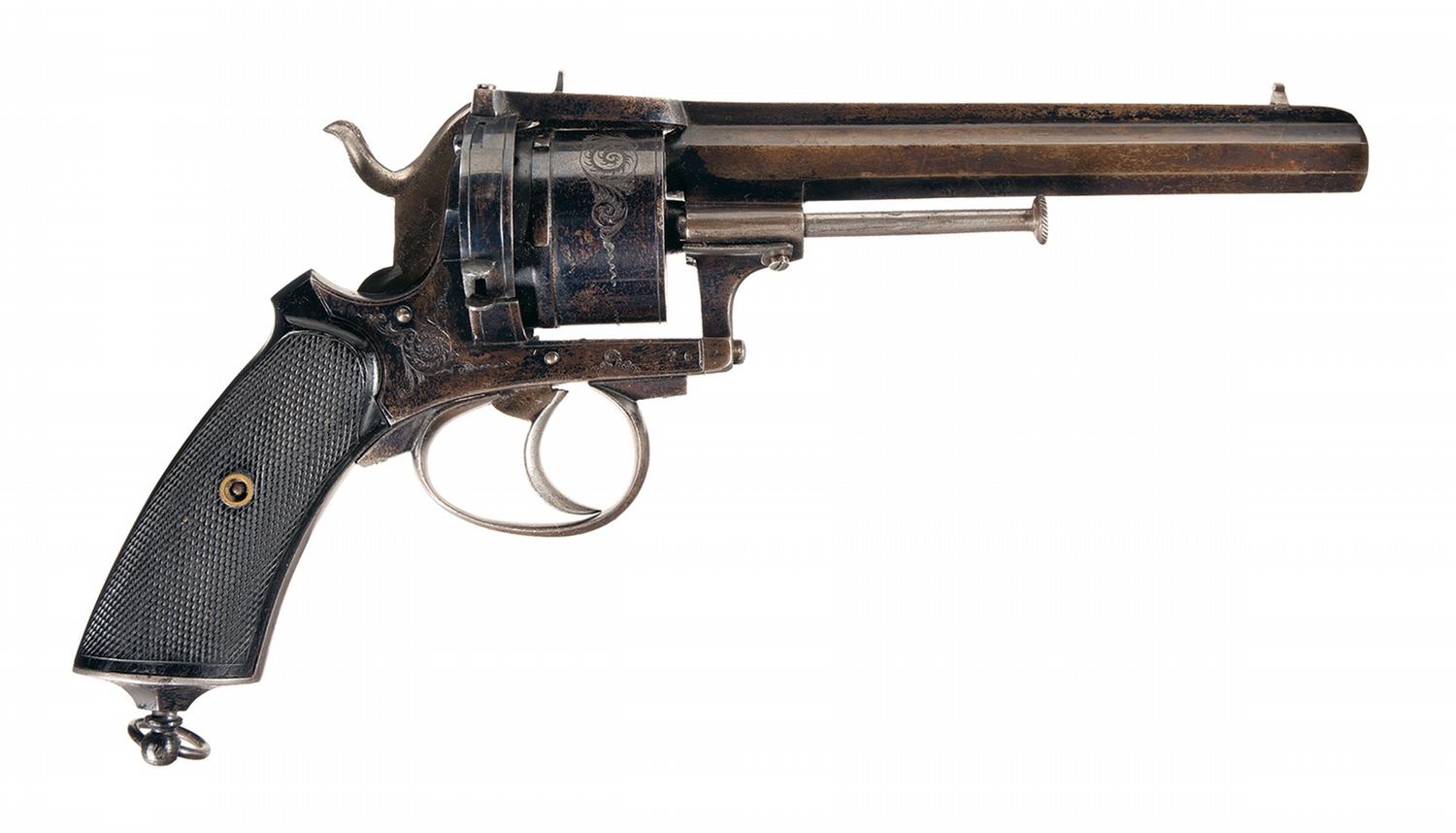 Engraved European Double Action Pinfire Revolver