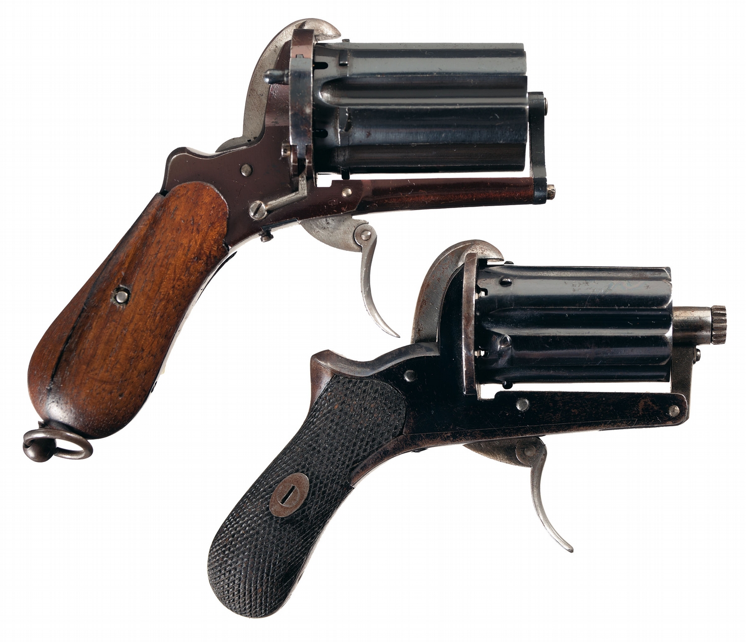 Collector's Lot of Two Pinfire Double Action Pepperbox Revolvers -A ...