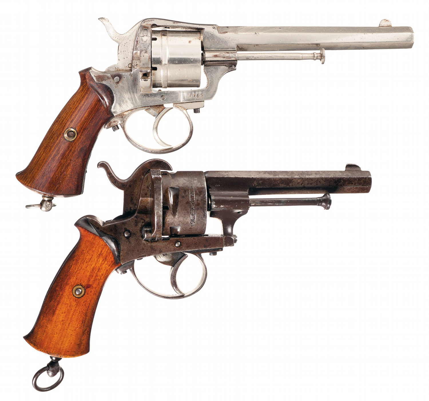 Collector's Lot of Two Double Action Pinfire Revolvers -A) Belgium ...