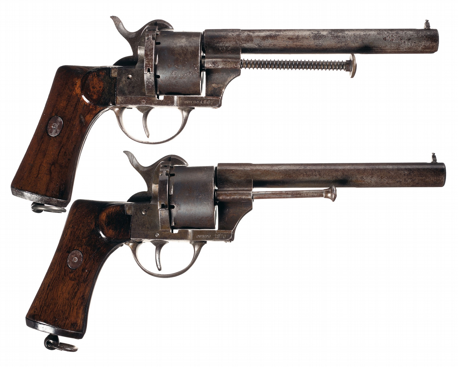 Collector's Lot of Two Spanish Single Single Action Pinfire Revolvers ...