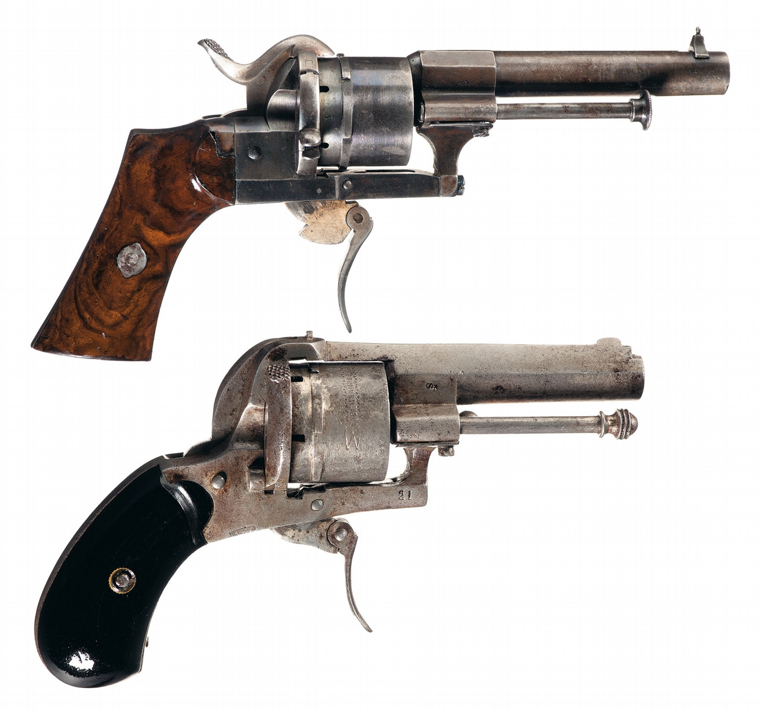 Collector's Lot of Two Pinfire Revolvers -A) LeFaucheux Pinfire ...