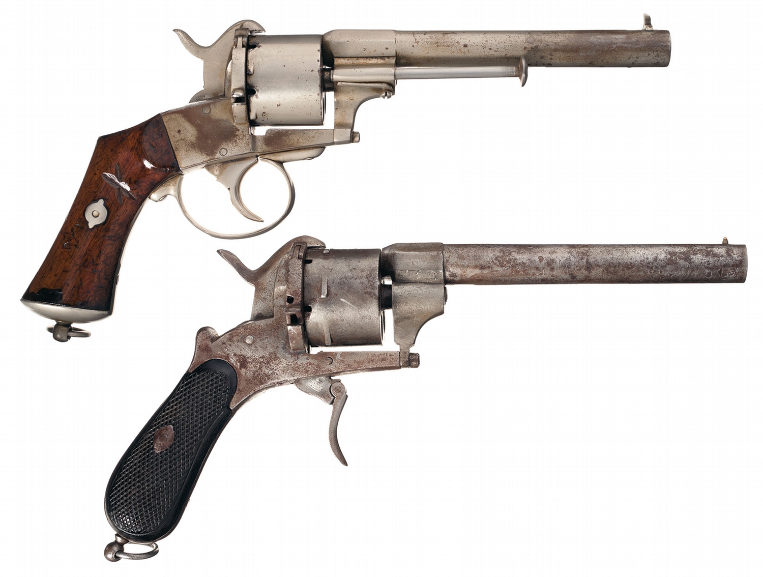 Collector's Lot of Two Pinfire Revolvers -A) LeFaucheux Double Action ...