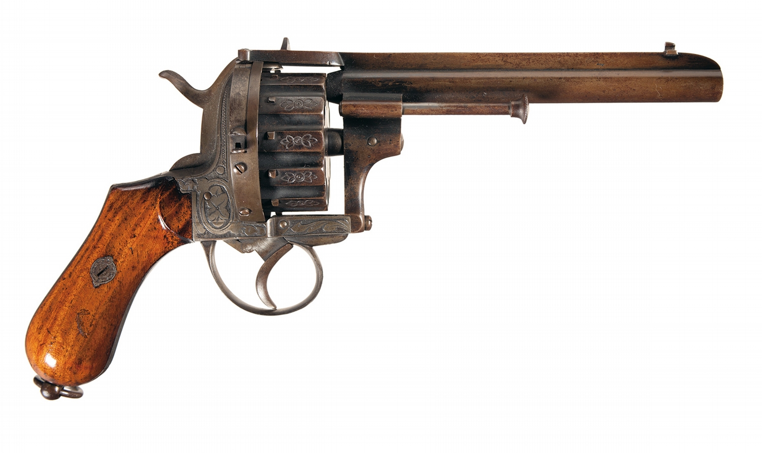 Unique European Twelve Shot Pinfire Revolver