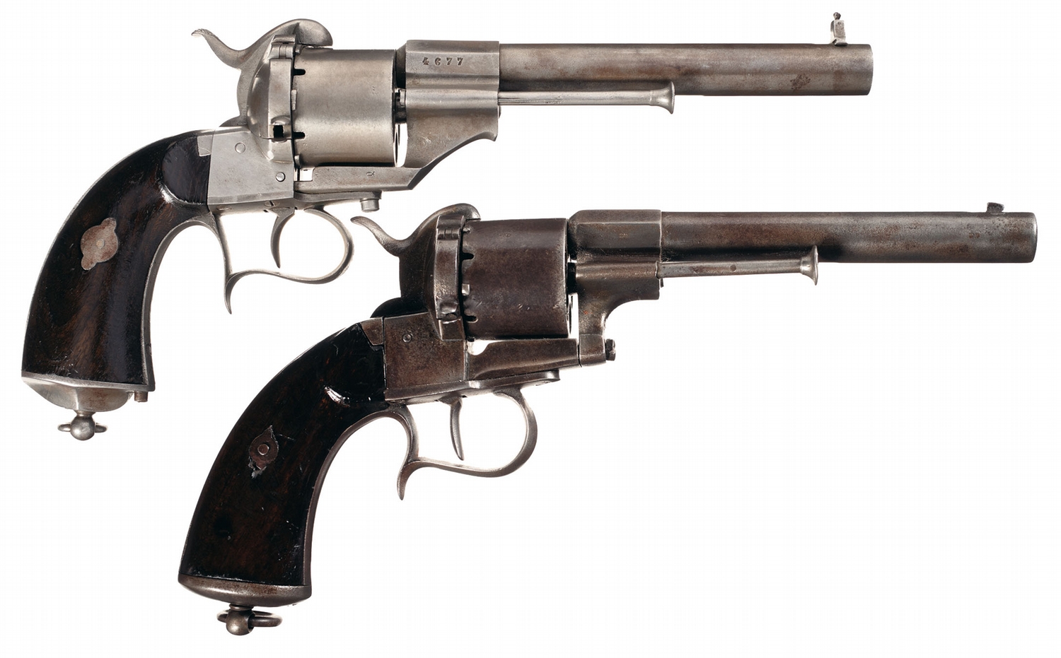 Collector's Lot of Two Pinfire Revolvers -A) Spanish Model 1854 Pinfire ...