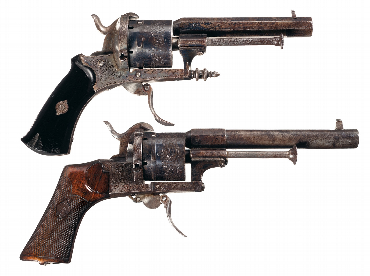 Collector's Lot of Two Pinfire Revolvers -A) European Pinfire Revolver