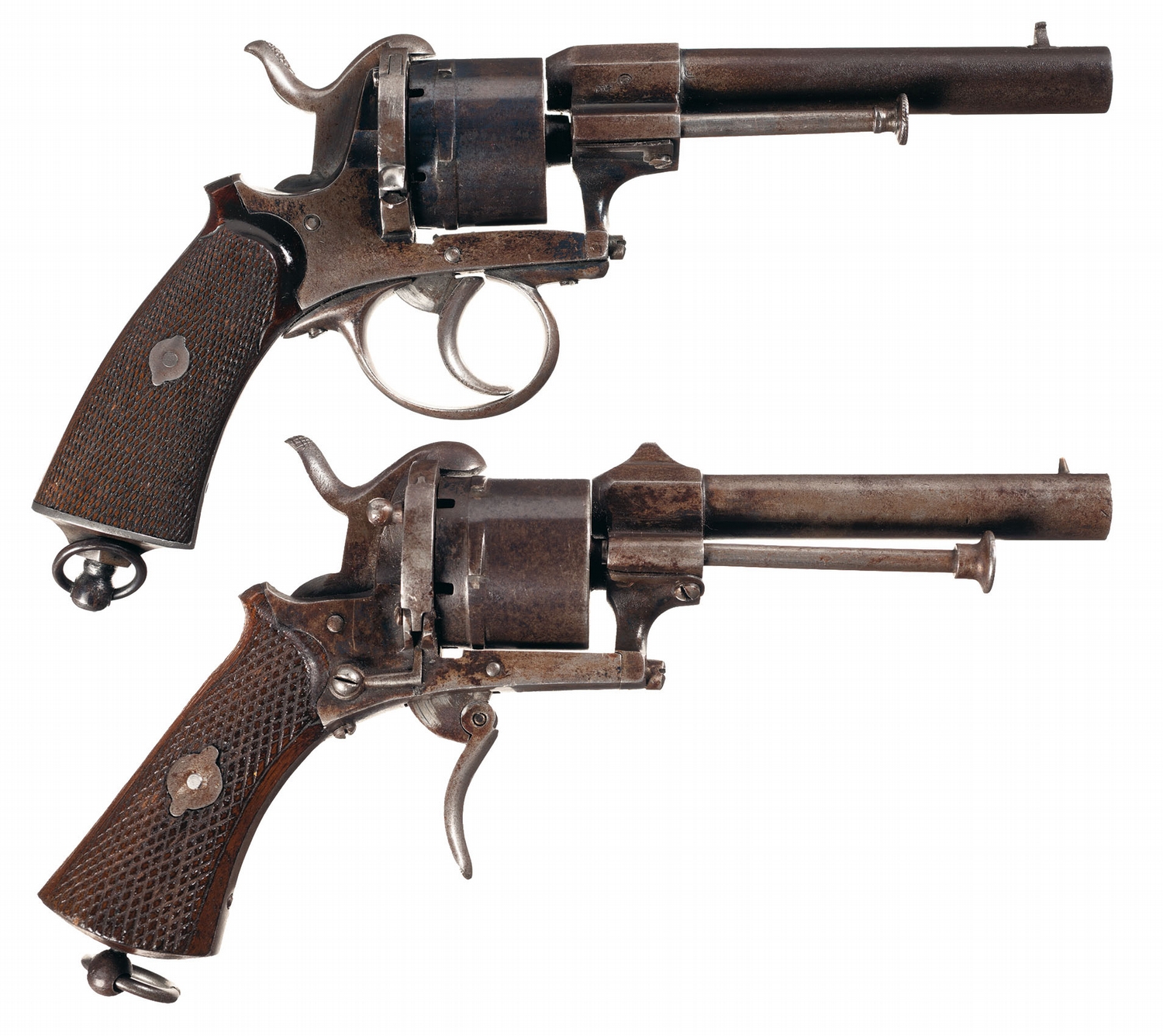 Collector's Lot of Two European Pinfire Revolvers -A) European Pinfire ...
