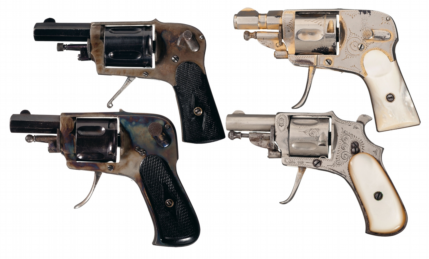 Collector's Lot of Four Baby Hammerless Revolvers -A) European Baby ...