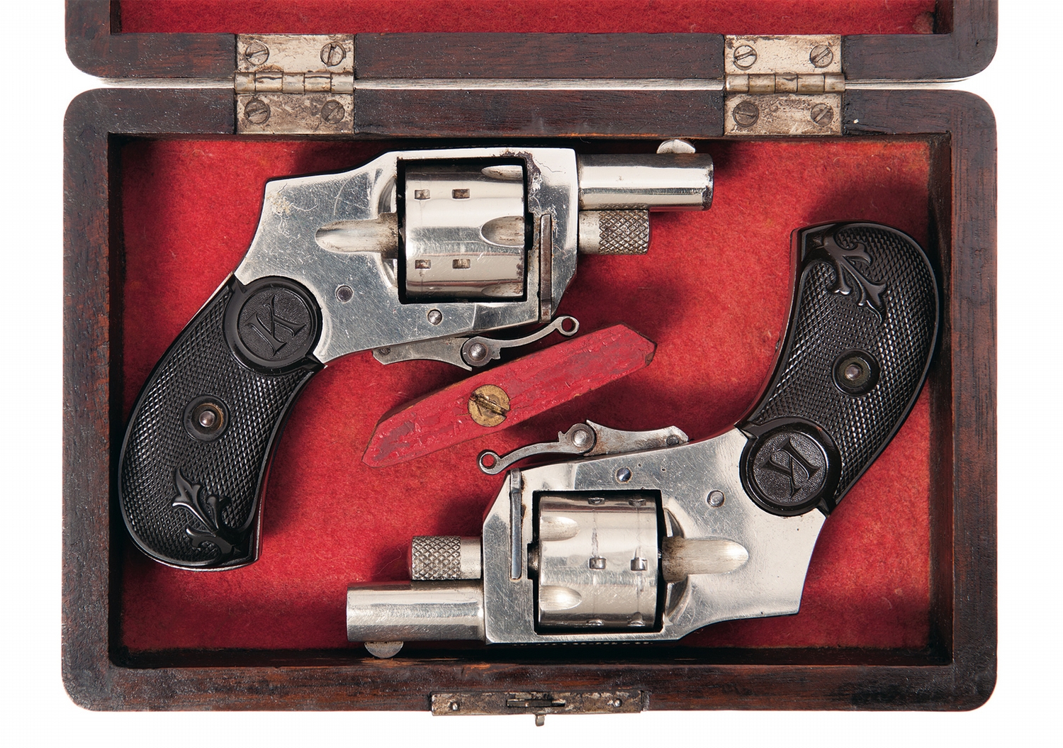 Cased Pair of Consecutively Serialized Kolb Baby Hammerless Revolvers ...