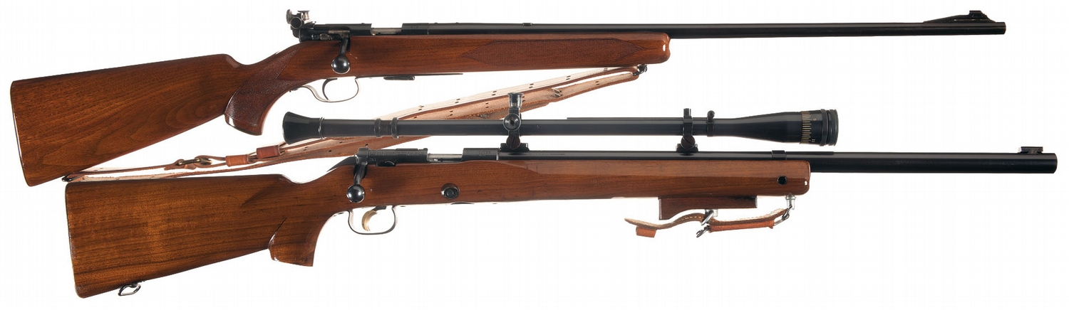 Two Winchester Bolt Action Rifles -A) Winchester Model 75 Bolt Action ...