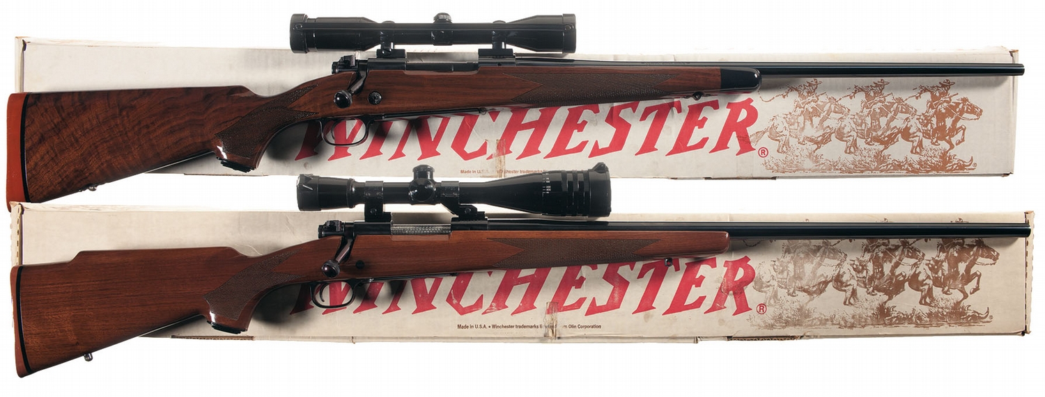 Two Winchester Model 70 Bolt Action Rifles -A) Winchester Model 70 ...