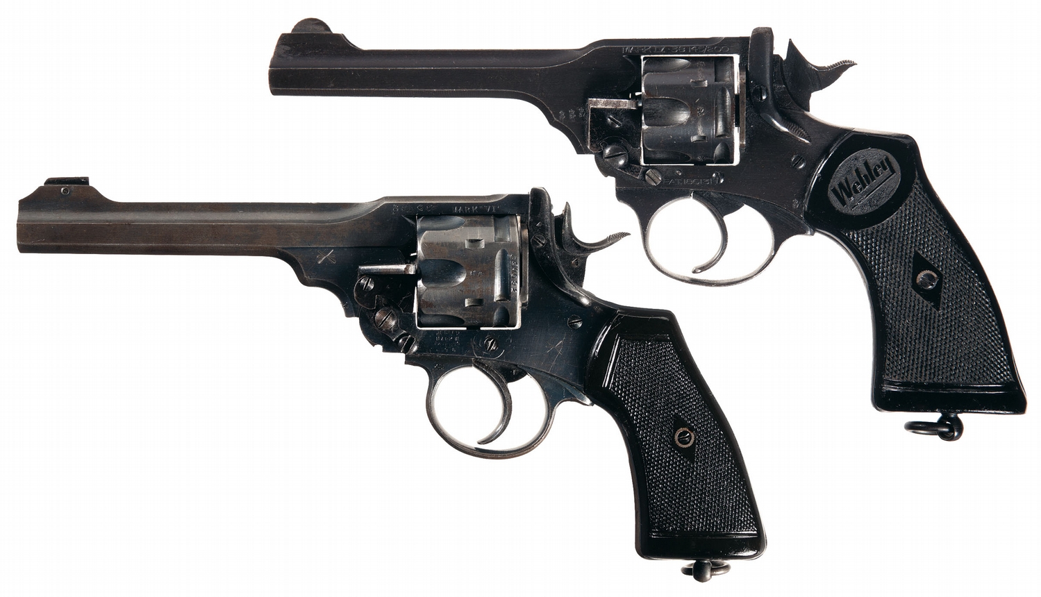 Two Webley & Scott Revolvers -A) Webley & Scott Mark IV Double Action ...