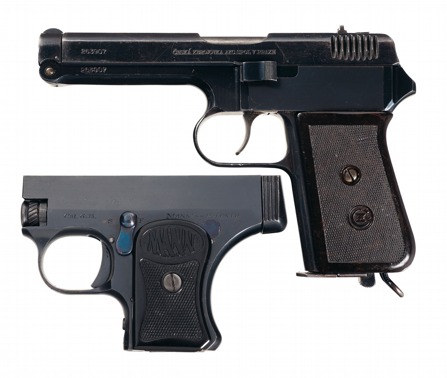 Lot of Two European Pistols -A) CZ 1938 Double Action Semi-Automatic Pistol