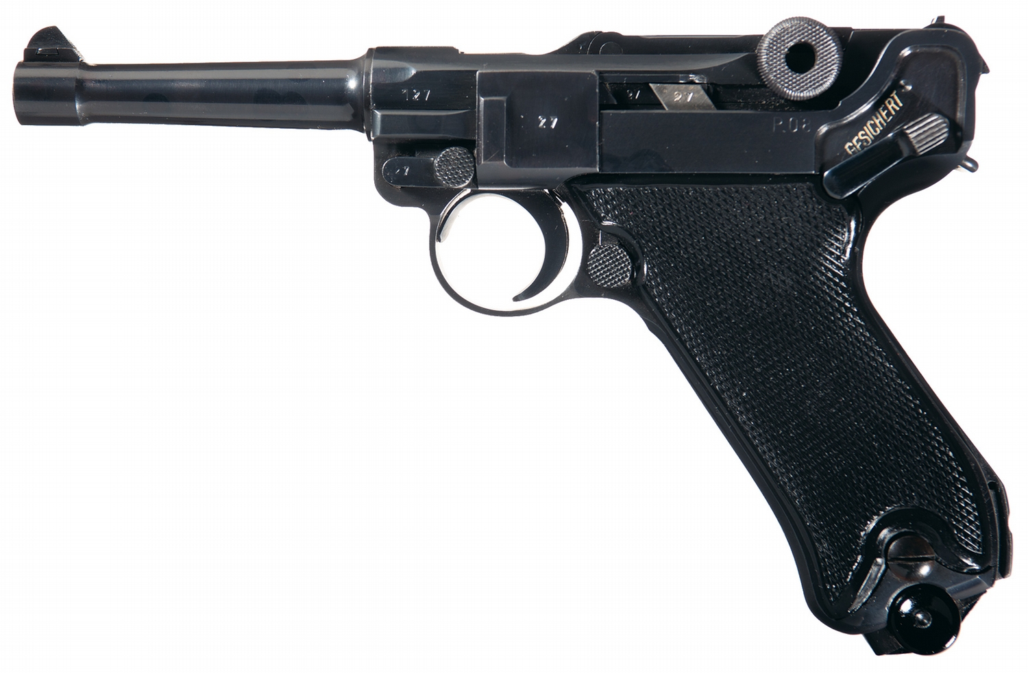 World War II Mauser "byf" Code 1941 P.08 Luger "Black Widow" Pistol ...