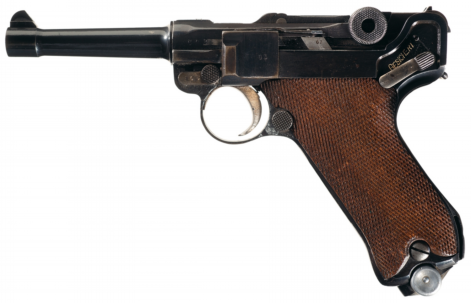 Unique Erfurt 1918 Dated Nazi Police Reworked / Reissued Luger with ...