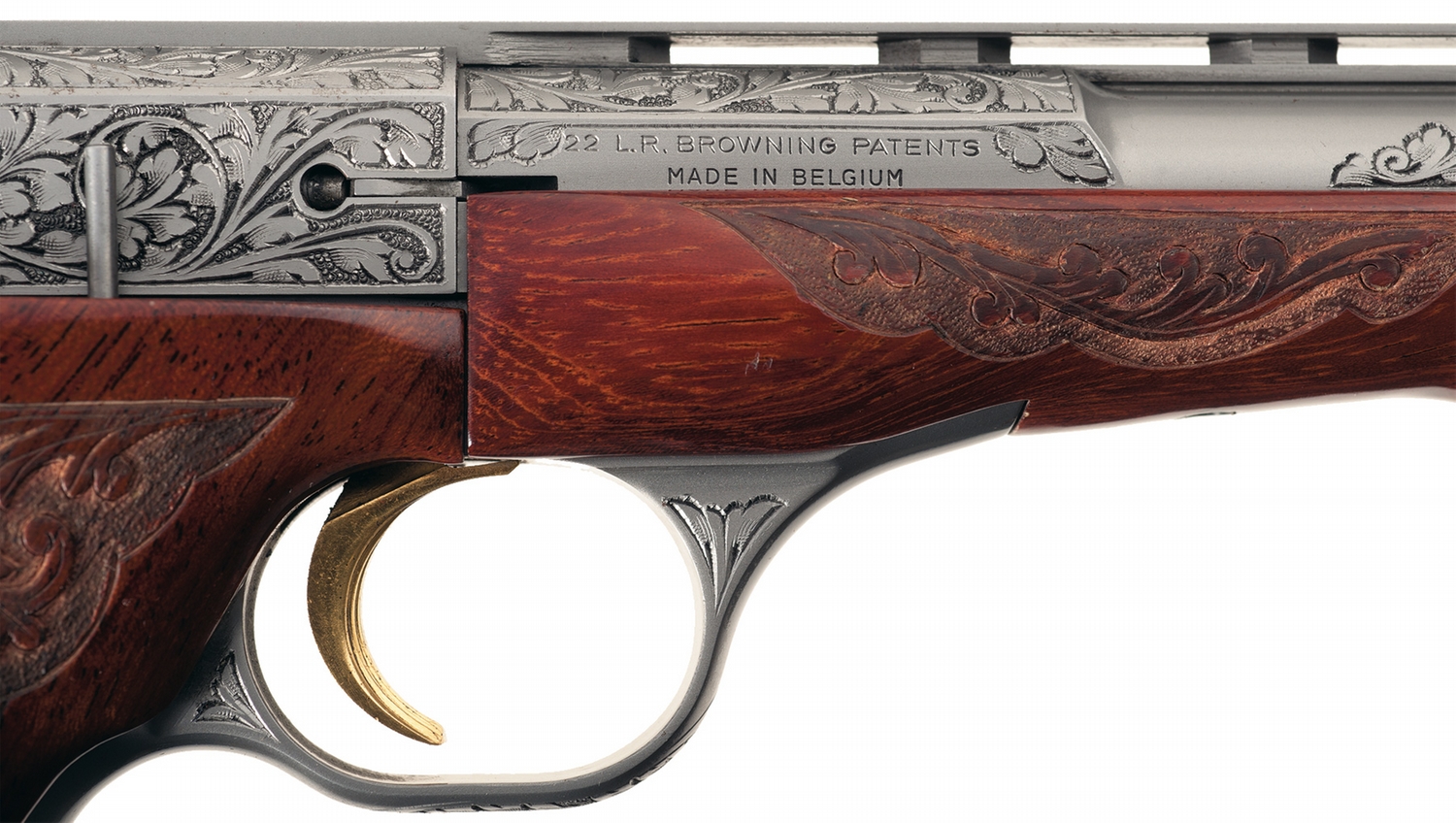 Cased Scarce Renaissance Engraved Belgian Browning Medalist Semi ...