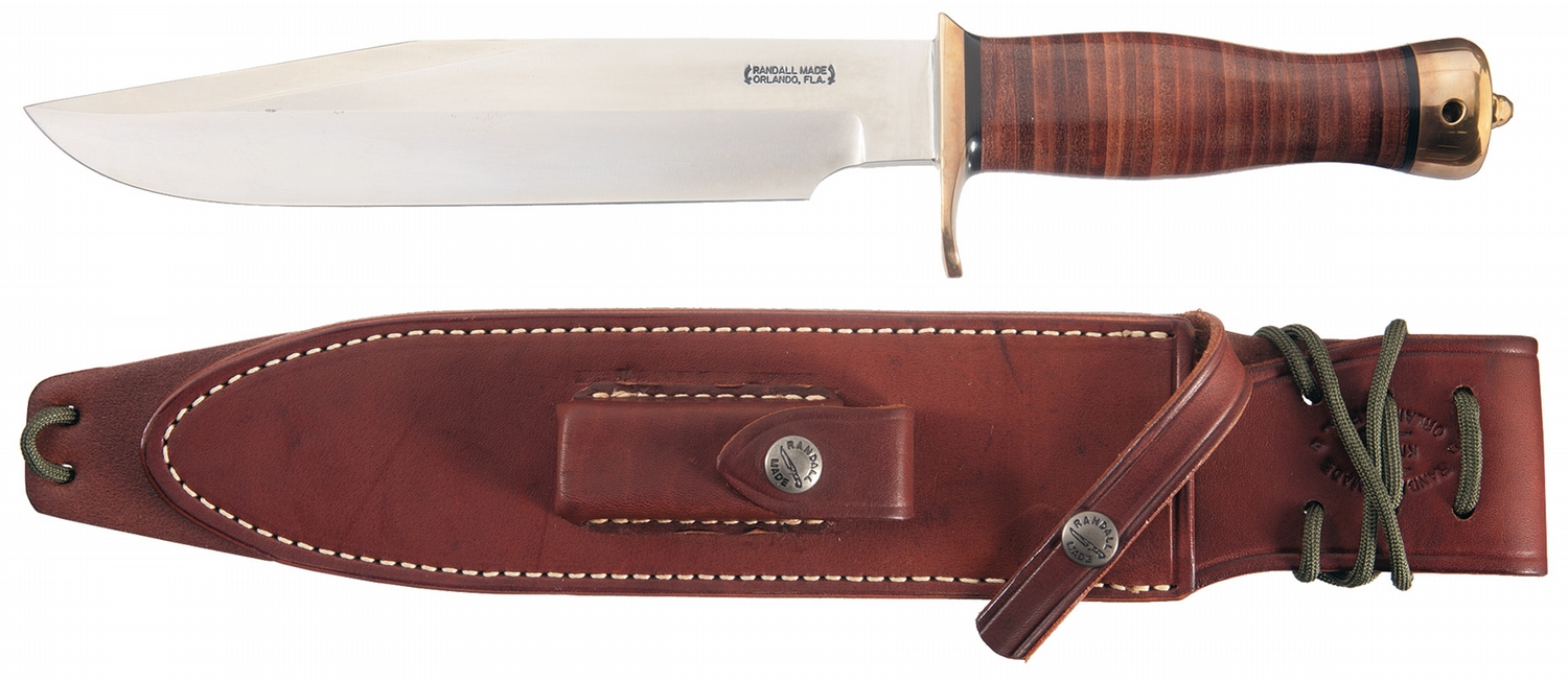 Excellent Randall Model 12-9 Sportsman's Bowie Knife with Sheath