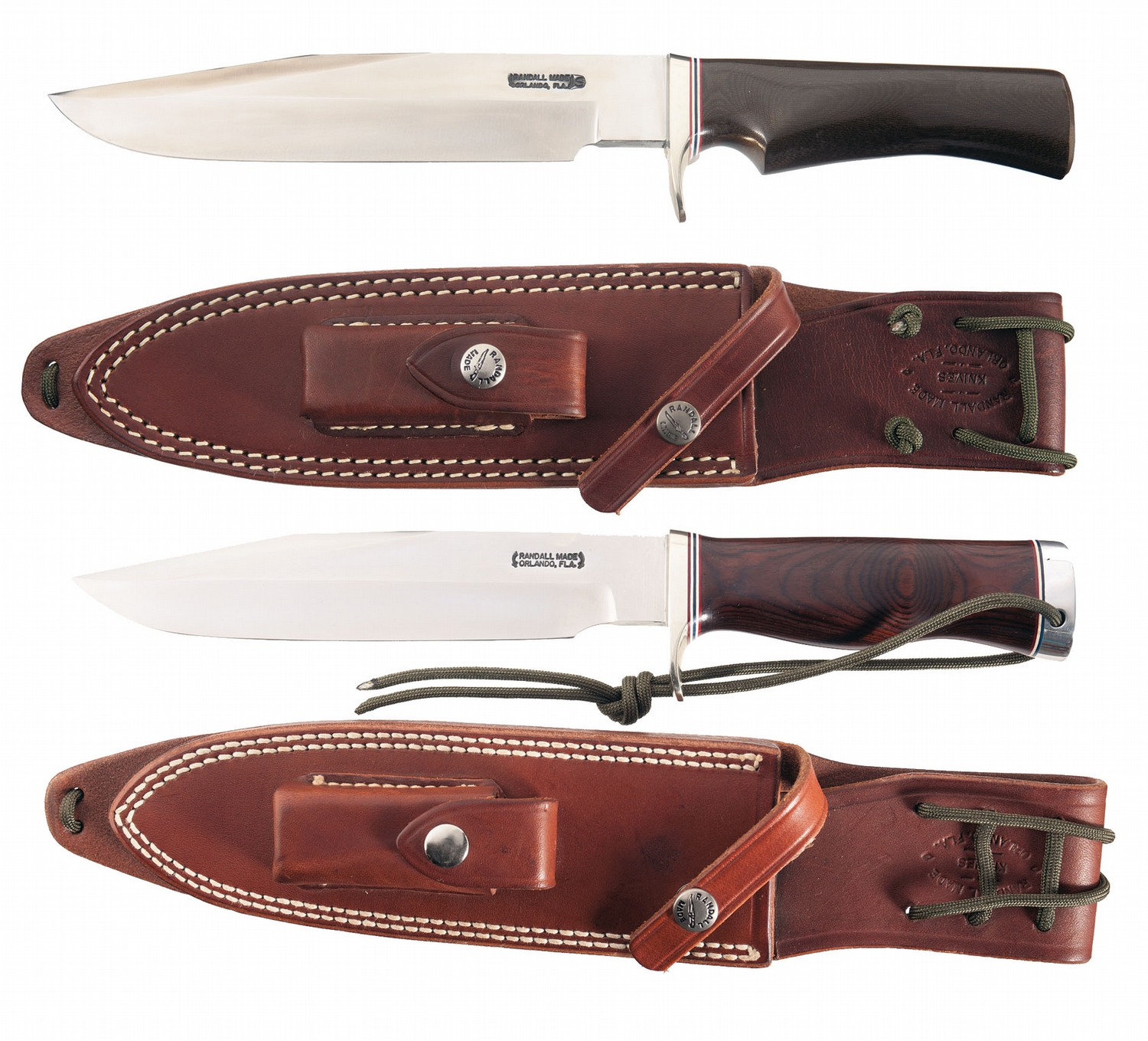 Two Special Order Randall Model 14-7 1/2 Attack Knives with Sheaths