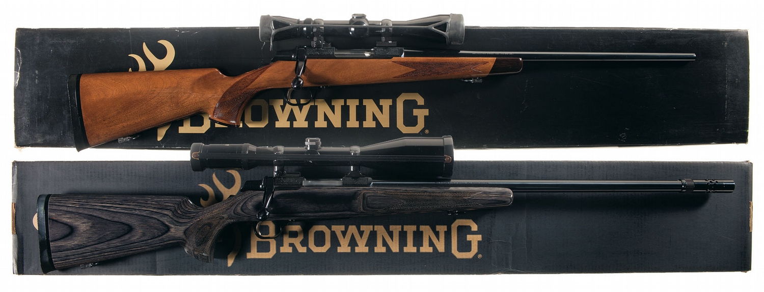 Two Boxed Browning Medallion A-Bolt Bolt Action Rifles -A) Engraved ...