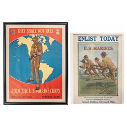Two Rare Early WWII U.S. Marine Corps Recruiting Posters