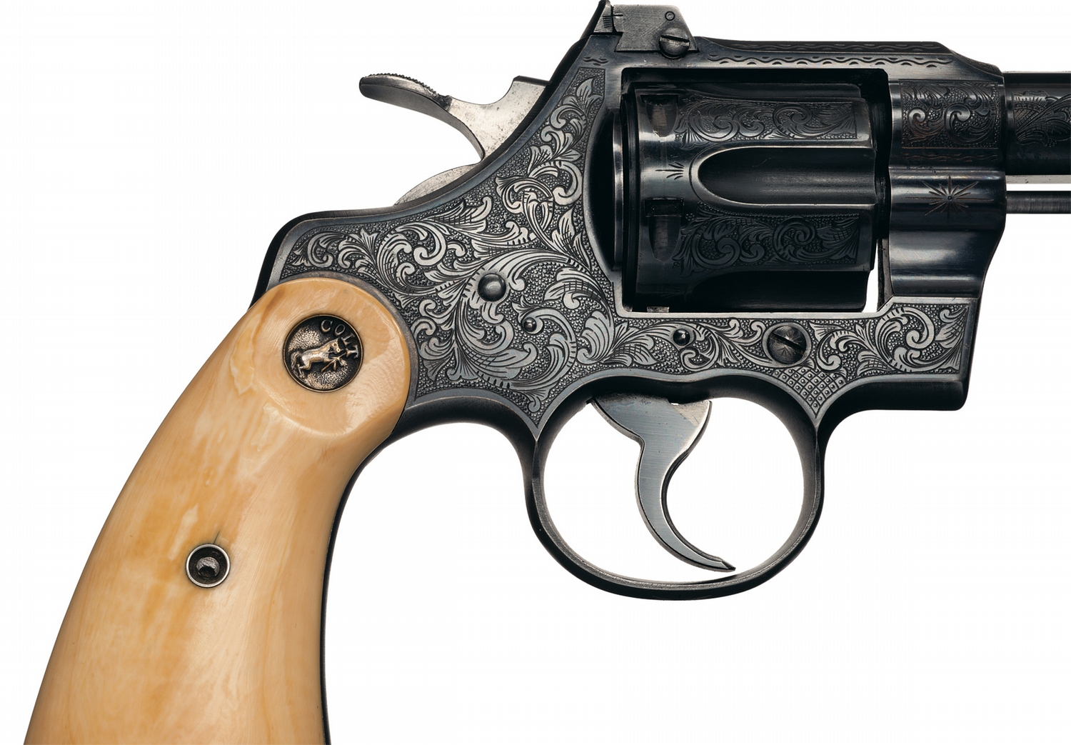 Mike Gouse Signed Custom Engraved Colt Officers Model Special Double ...