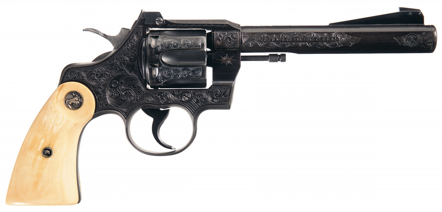 Mike Gouse Signed Custom Engraved Colt Officers Model Special Double ...