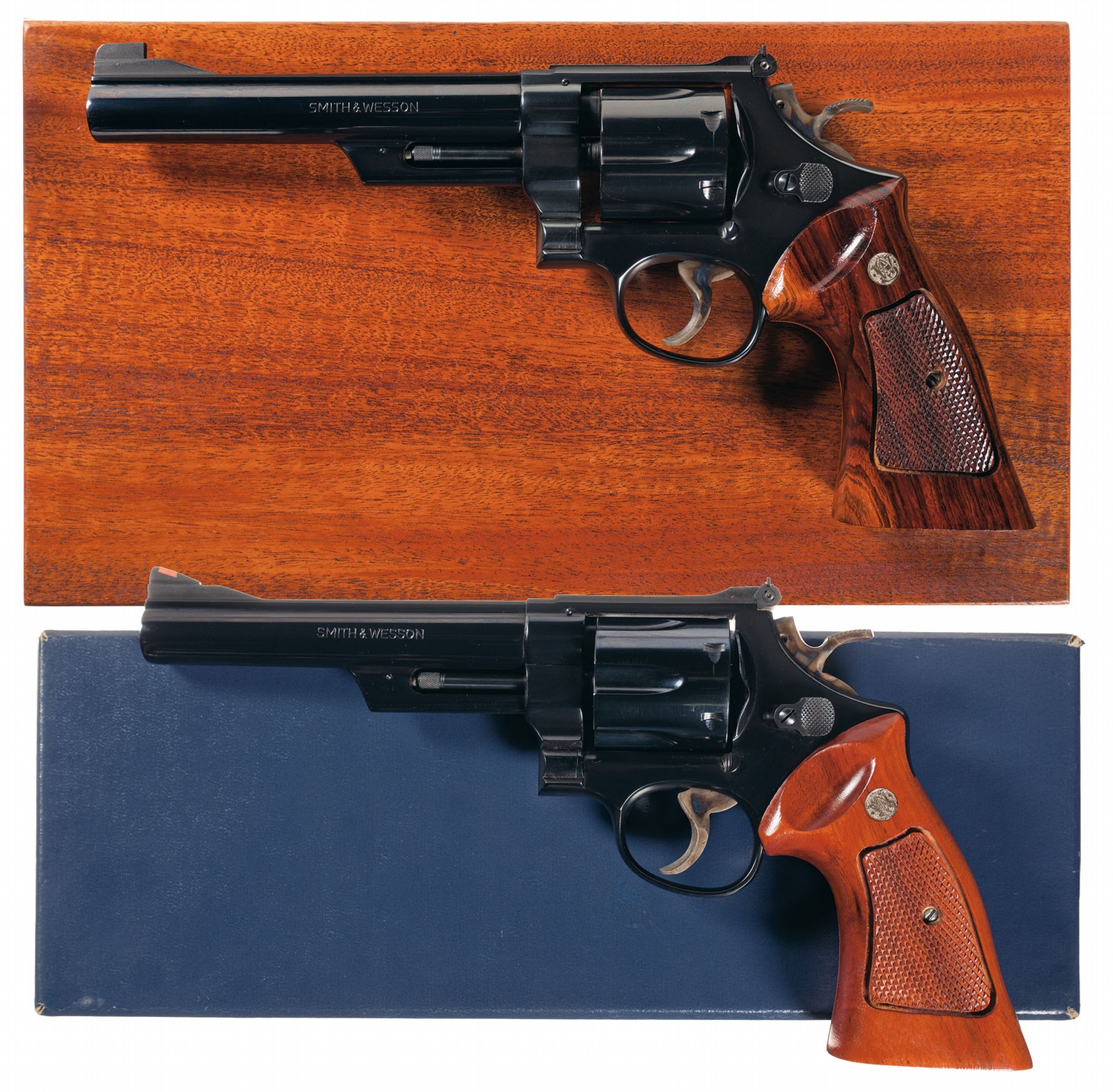 Two Smith & Wesson Model 25 Revolvers -A) Cased Smith & Wesson Model 25 ...