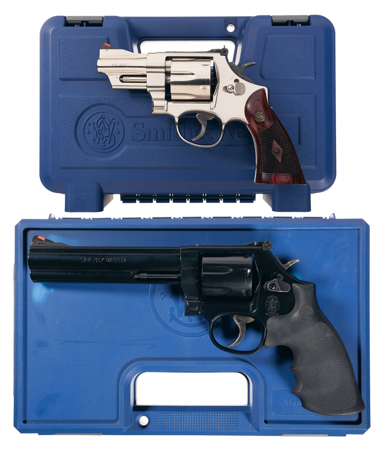 Two Cased Smith & Wesson Double Action Revolvers -A) Smith & Wesson Model 25-14 Double Action Revolv