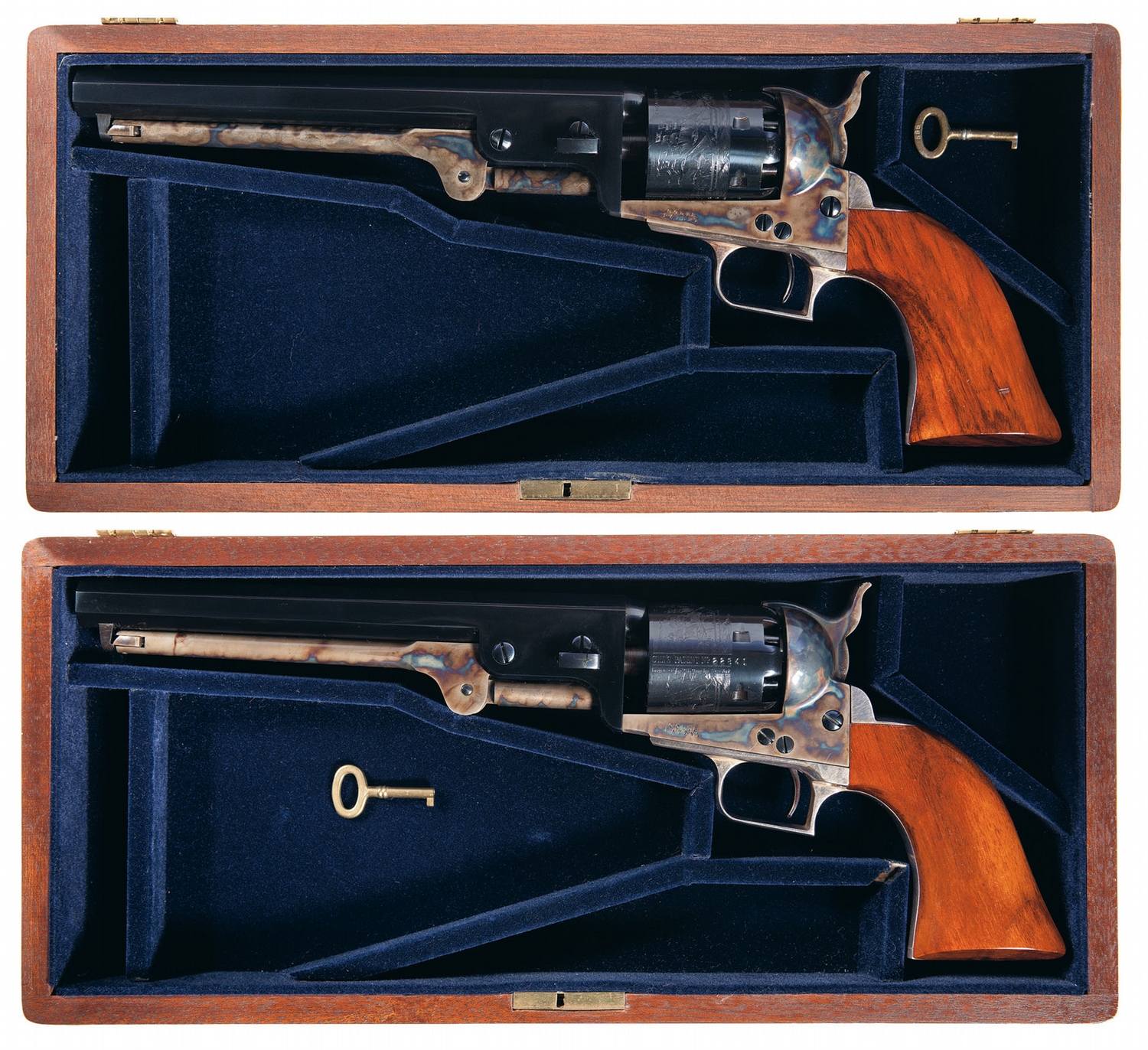 Two Colt Black Powder 1851 Navy Revolvers -A) Cased Colt Model 1851 ...