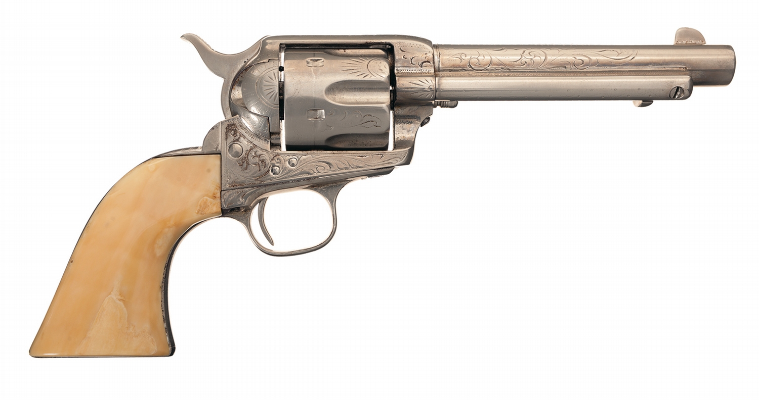 Documented Factory Engraved Silver Plated Blackpowder Colt Single ...