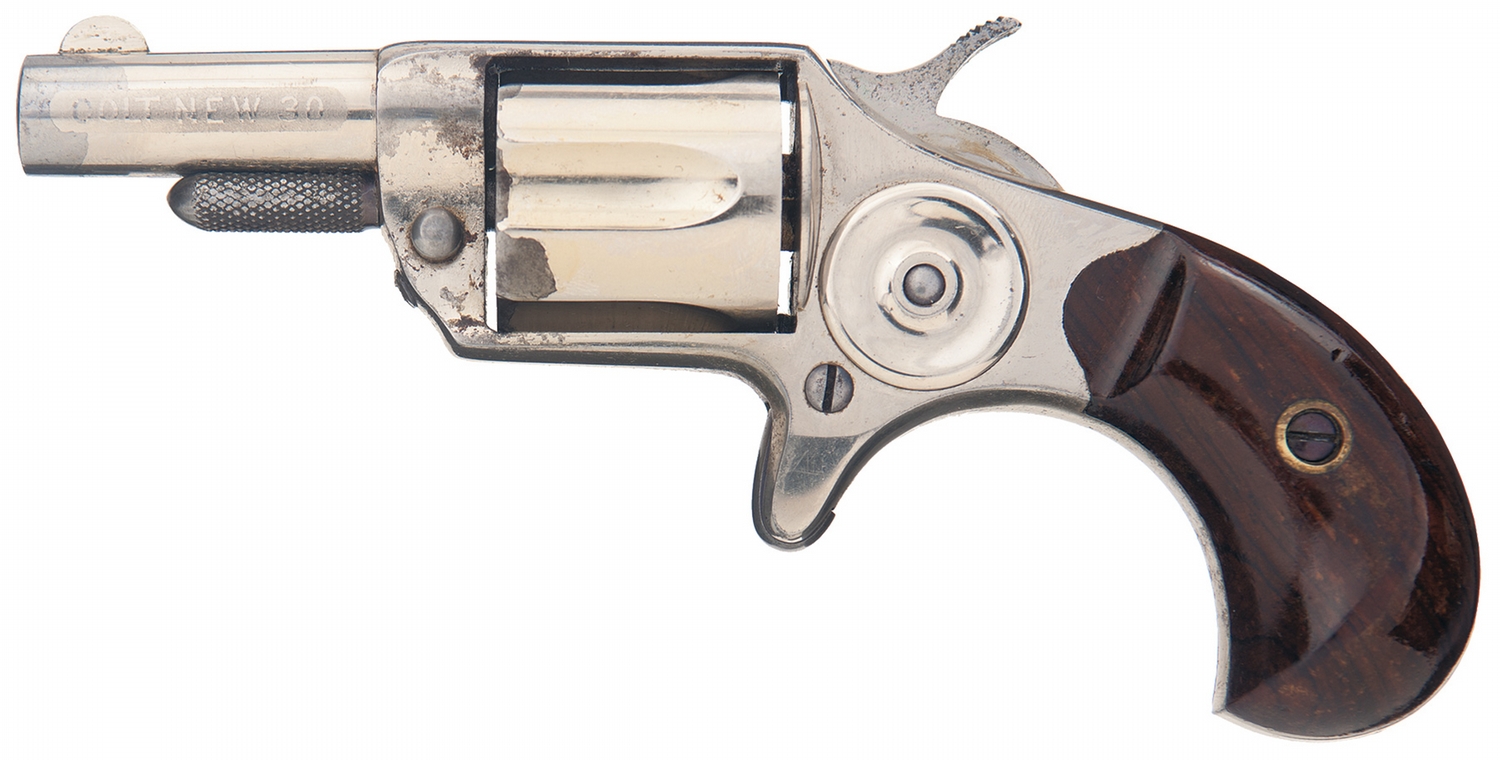Scarce Short Barrel Colt New Line 30 Etched Panel Pocket Revolver