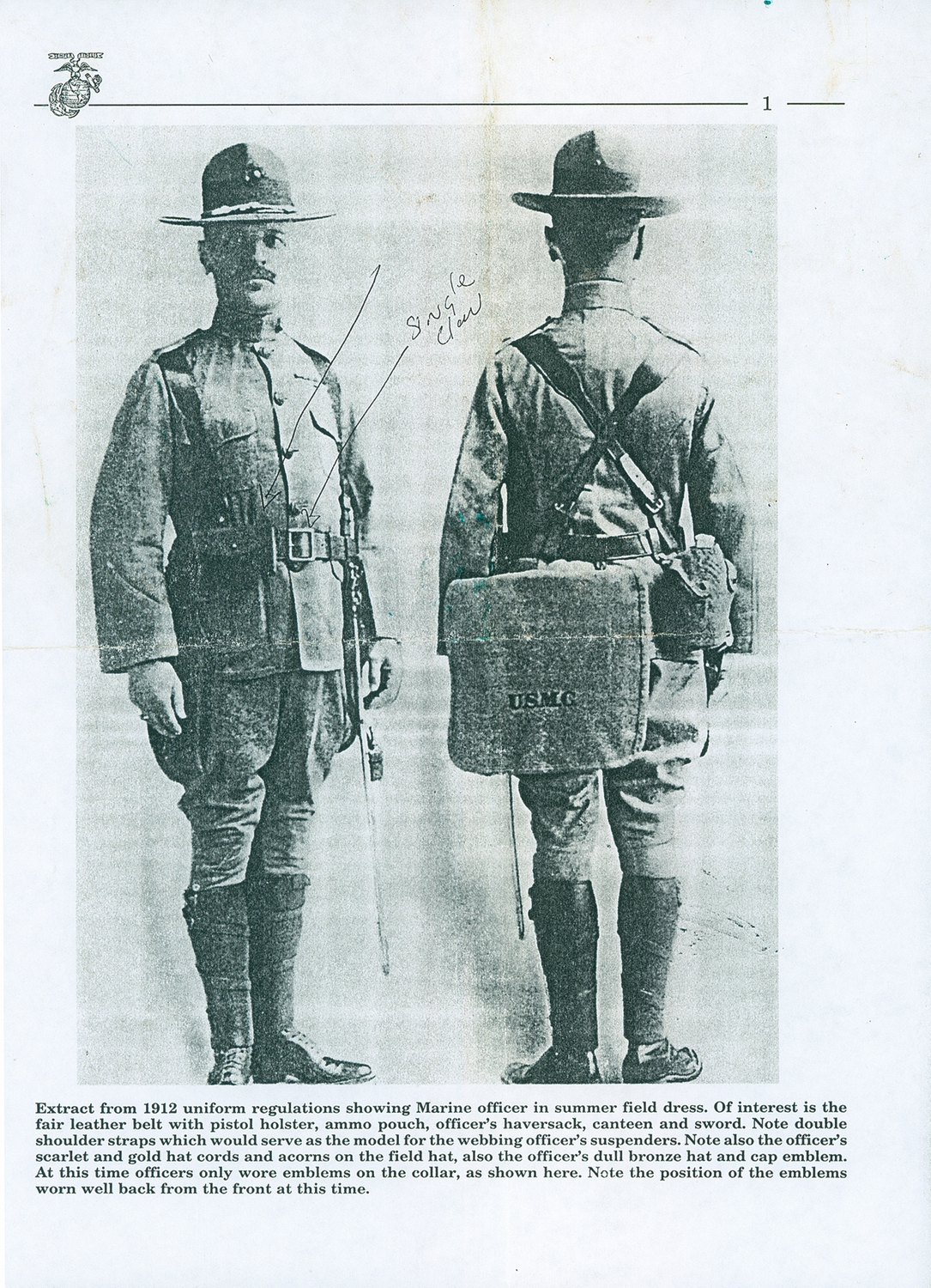 Two U.S. Marine Corps Bolo Knives and One World War One Era Cartridge Box