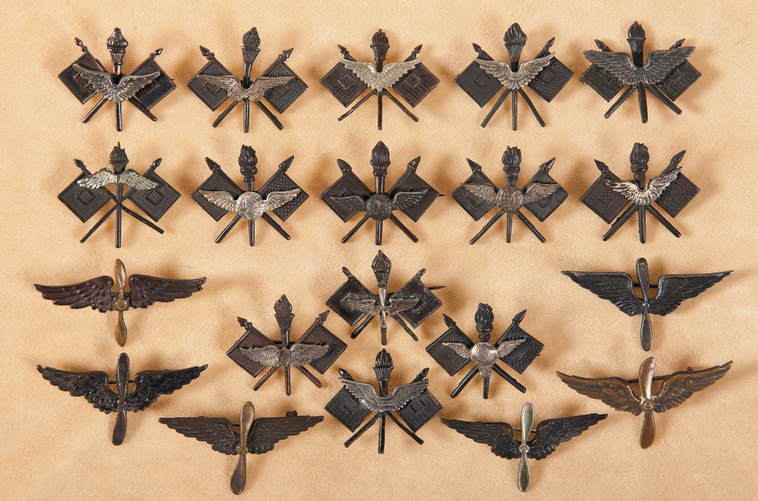Twenty Early Army Air Service/ Signal Corps Aviation Wings, and a ...