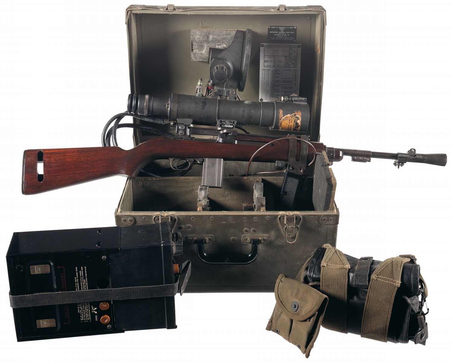 Desirable WWII Inland M1 Carbine with M3 Infrared Sniper Scope and ...
