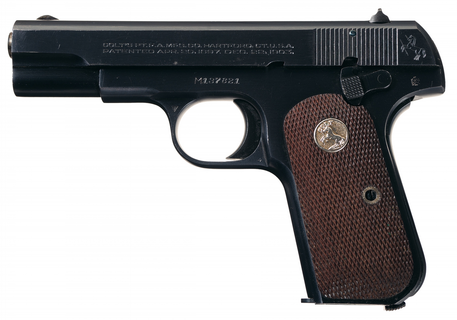 Documented WWII "U.S. Property" Marked Colt 1908 Pocket Hammerless Semi ...
