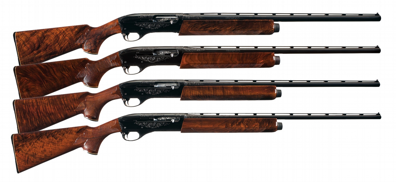 Unique Sequential Set of Four Remington Custom Shop Model 1100-SD Skeet ...