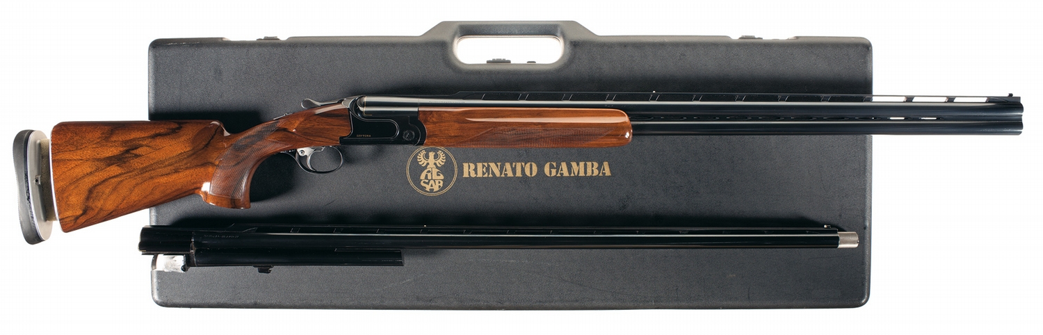 Renato Gamba Daytona Model Trap O/U Box Lock Shotgun with Extra Barrel ...