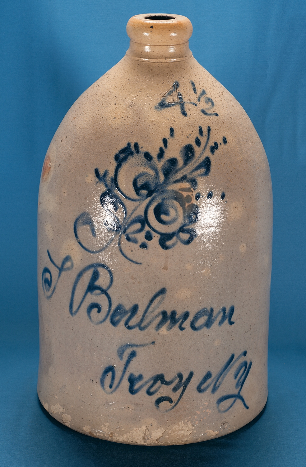 Very Unusual and Rare Four and a Half (4 1/2) Gallon Salt Glaze Jug ...