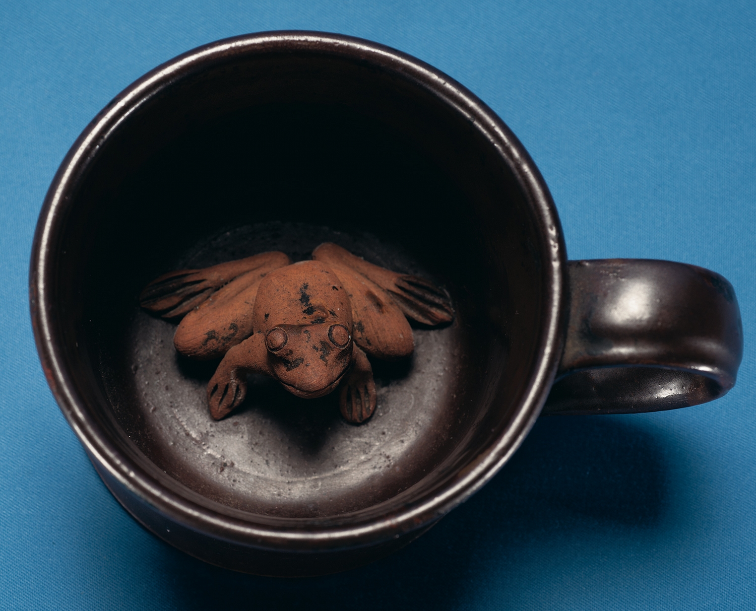 Anna Pottery Stoneware Frog Mug Incised Cairo Water Purifier Made by ...