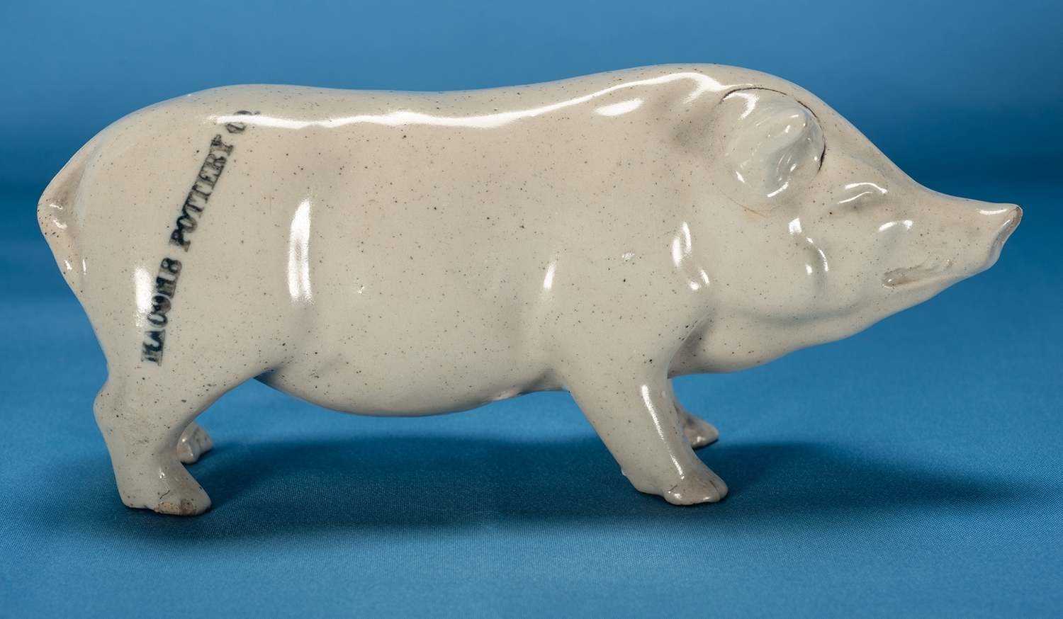 Rare Macomb Pottery Co. Marked Stoneware Pig Figural