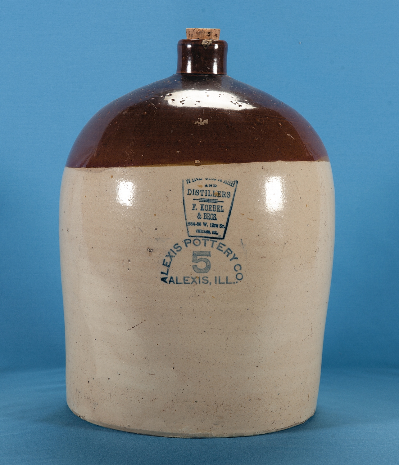 Alexis Pottery Five Gallon Advertising Jug