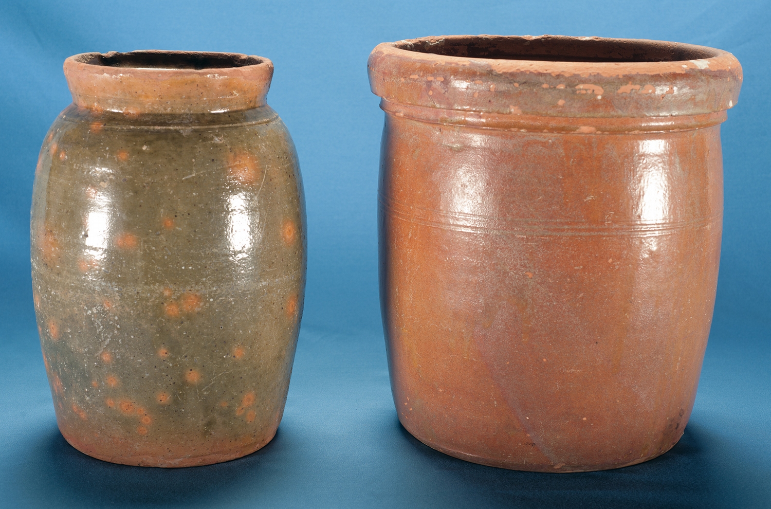 Two Pieces of Galena Pottery