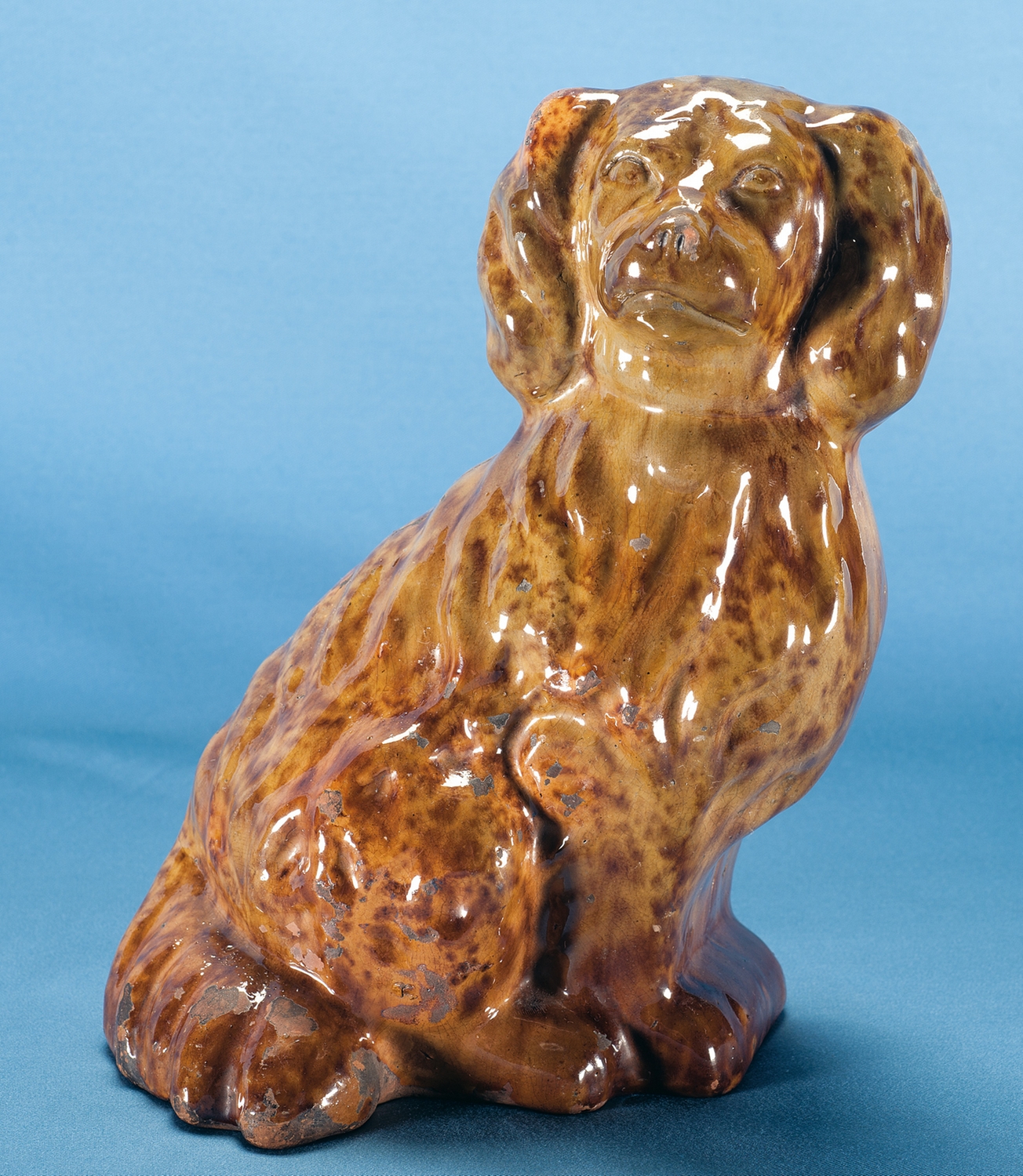 Red Ware Stoneware Dog Believed to be from Galena, Illinois area