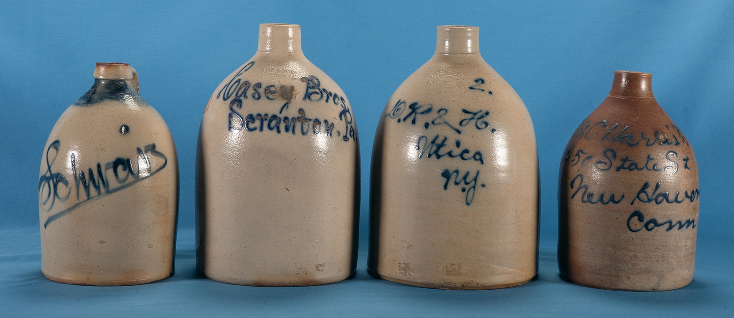 Eastern Salt Glaze Liquor Jugs