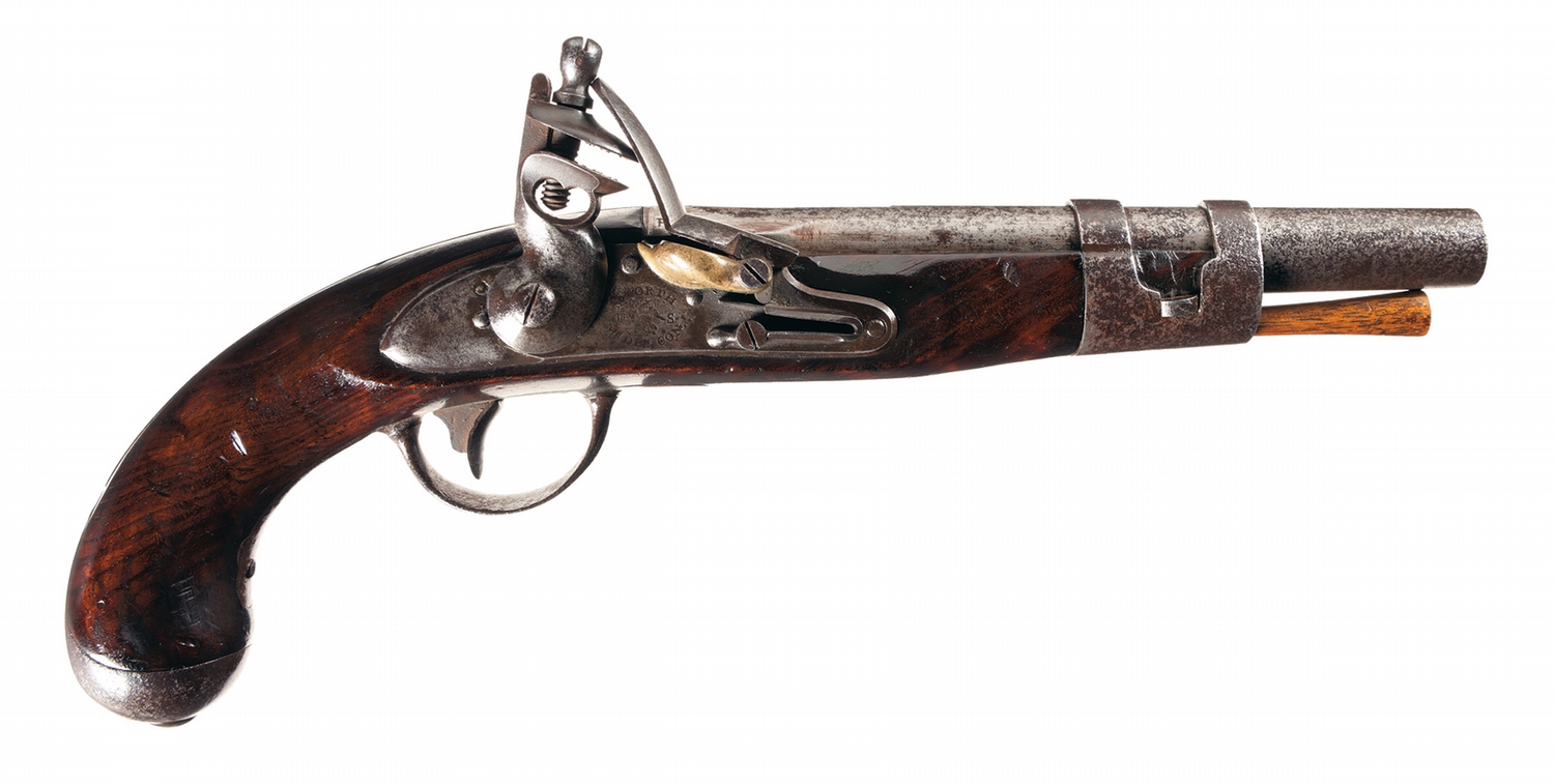 Scarce U.S. North Model 1813 Flintlock Army Pistol