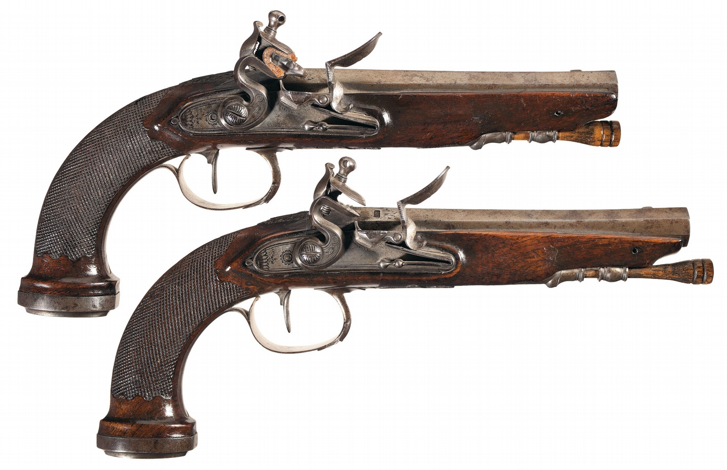 Pair of French Flintlock Pistols -A) French Flintlock Pistol