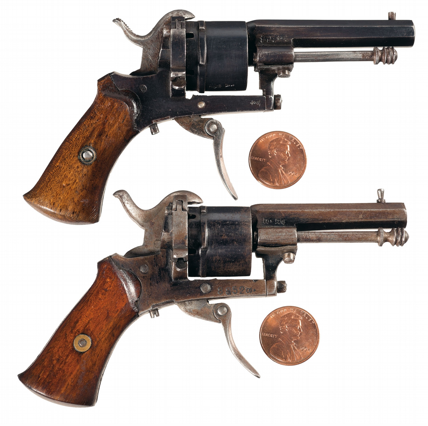 Collector's Lot of Two Miniature European Pinfire Revolvers -A ...