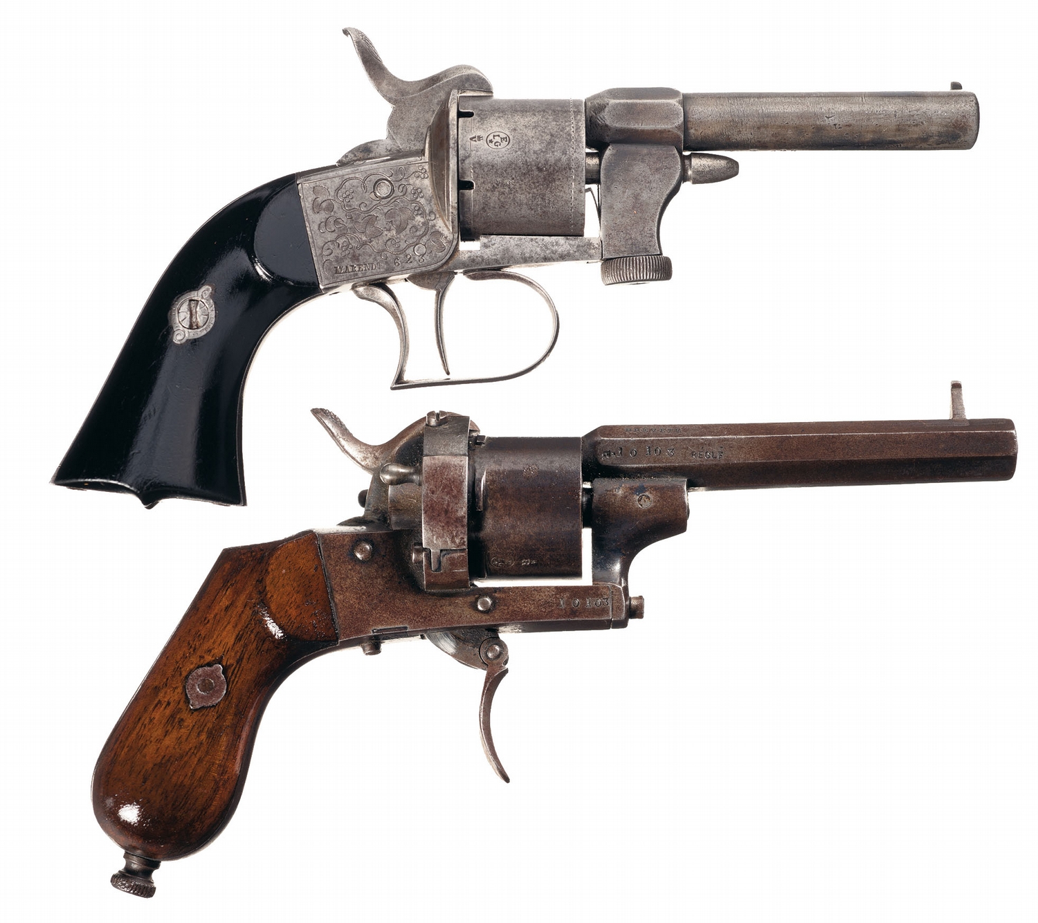 Collector's Lot of Two Unique Arendt Pinfire Revolvers -A) Arendt ...